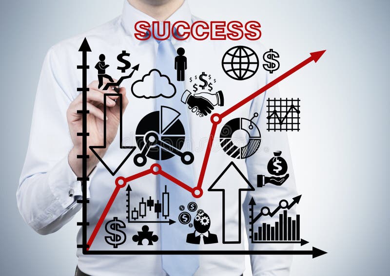 Schema di successo immagine stock. Immagine di businessman - 50242073