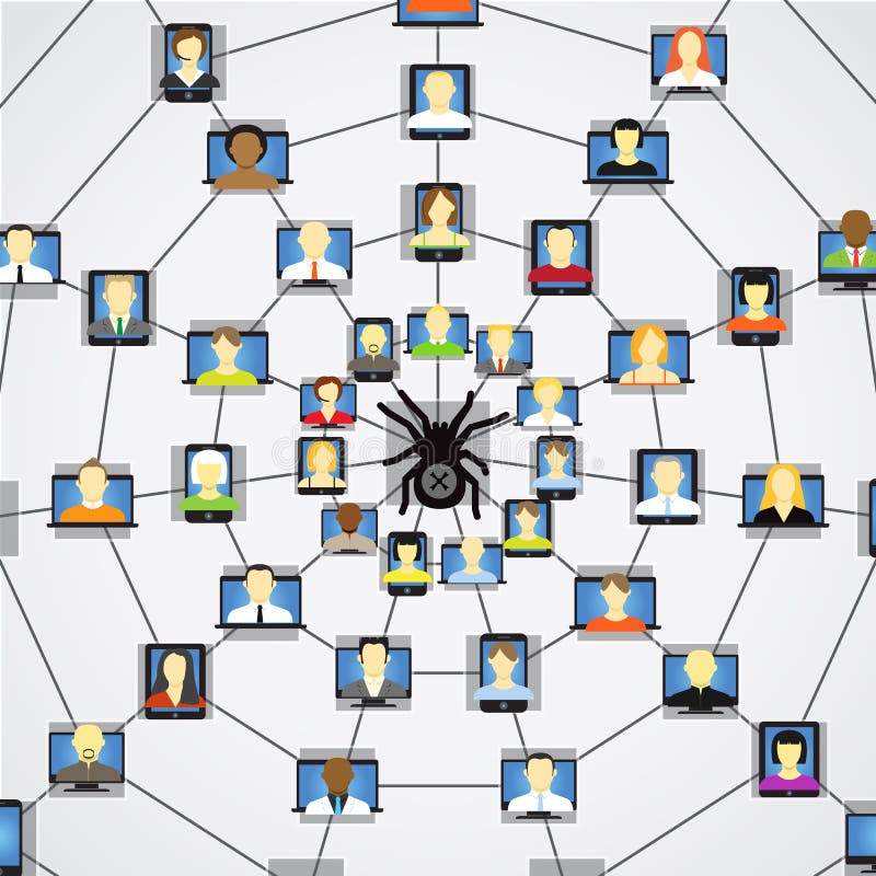 Albero della rete sociale illustrazione vettoriale. Illustrazione di ...