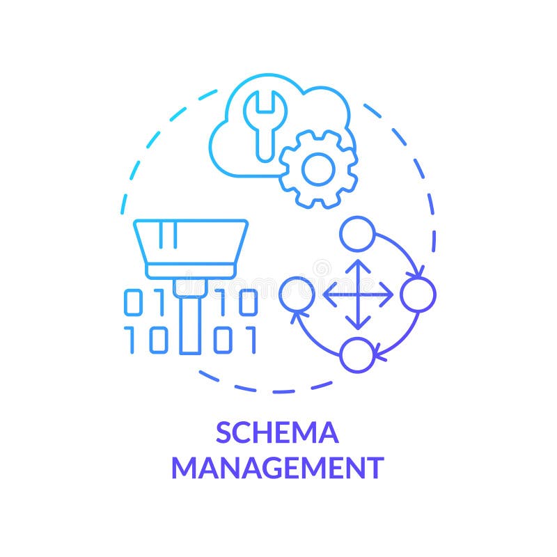 Schema Management Blue Gradient Concept Icon Stock Vector ...