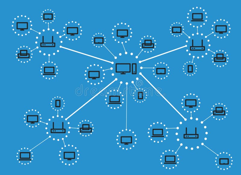 Schema Moderno Della Rete Di Media Di Web Illustrazione Vettoriale ...