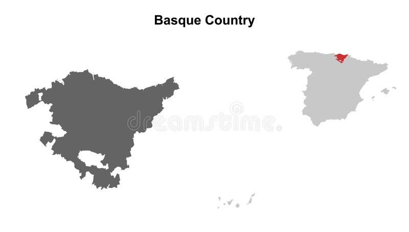 Bandiera, Stemma E Mappa Di Paese Basca Illustrazione Vettoriale ...