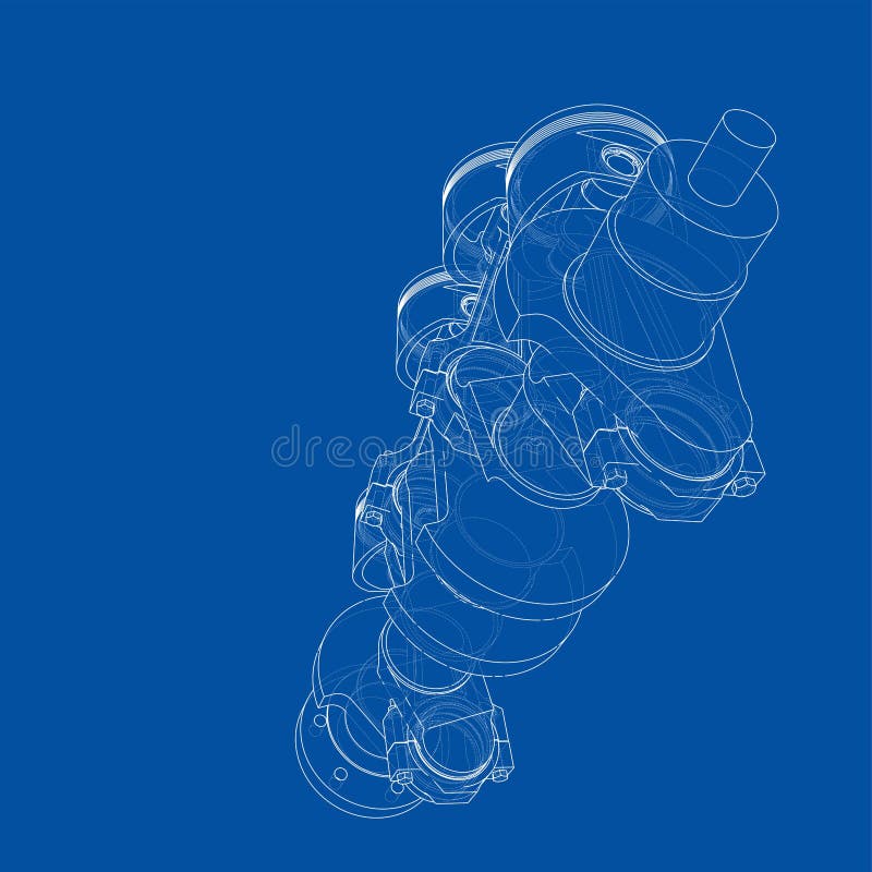 Schema Pistoni Motore Illustrazione 3D Illustrazione di Stock ...