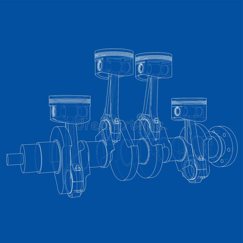 Schema Pistoni Motore Illustrazione 3D Illustrazione di Stock ...