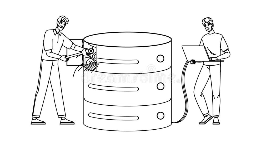Schema Setting Up Database Vector Stock Illustration - Illustration of ...