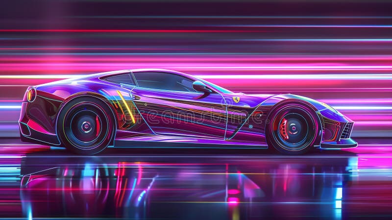 Schematic Design of a Contemporary Passenger Vehicle Highlighted with ...