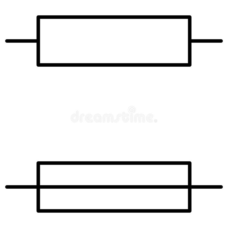 Schematic Designation of Resistor and Fuse Stock Illustration ...