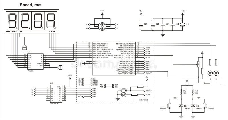 Schematic Diagram Of Arduino Uno Microcontroller Largest Collection ... Schematic Diagram Of Arduino Uno Microcontroller Largest Collection ...