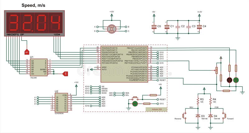 Schematic Diagram Of Arduino Uno Microcontroller Largest Collection ... Schematic Diagram Of Arduino Uno Microcontroller Largest Collection ...