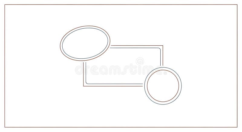 Schematic Diagram with Linked Geometric Shapes, Oval, Rectangle, and ...