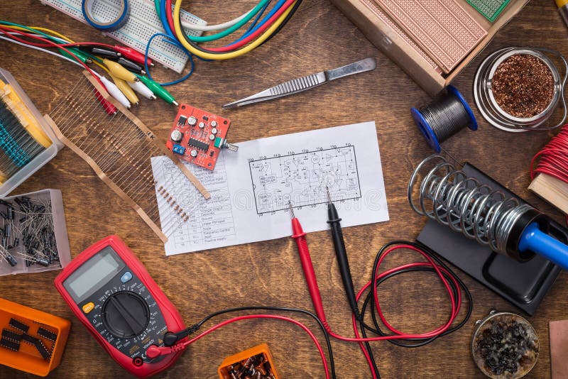 DIY Electronics Repair Making Stock Image - Image of iron, repairman ...