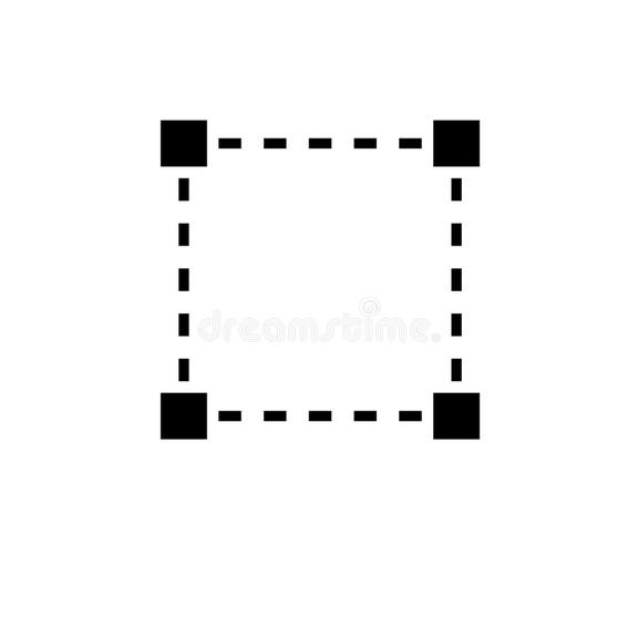 Schematic Graphic Wireframe Square Shape Solid Flat Vector Icon ...