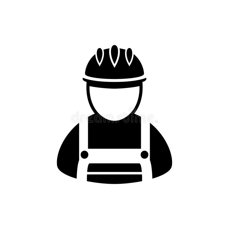 Builder, Mechanic or Worker. Vector Icon. Stock Vector - Illustration ...