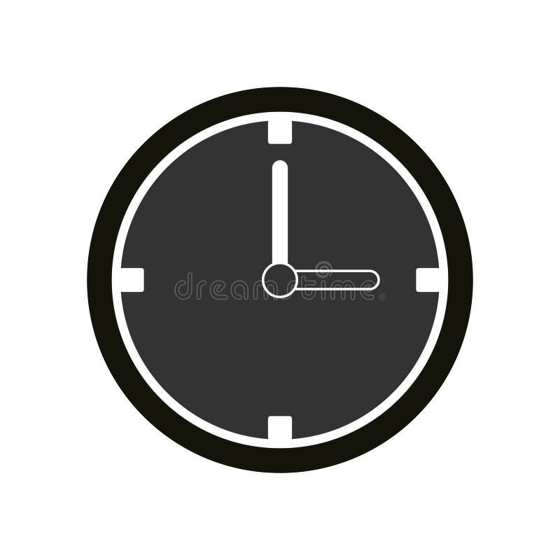 Schematic image of a clock stock vector. Illustration of symbol - 343747198