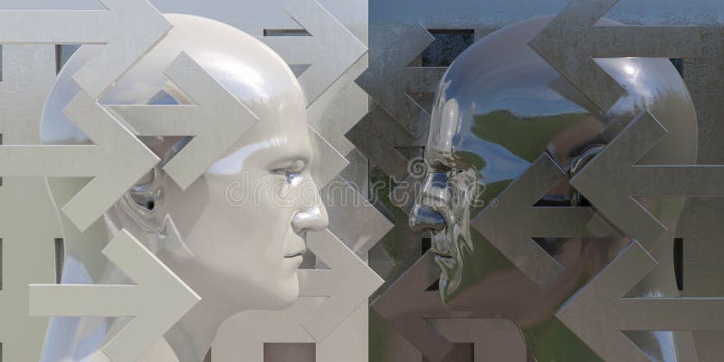 Schematic Image of Confrontation Stock Image - Image of conflict, male ...