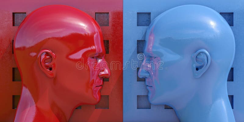 Schematic Image of Confrontation Stock Image - Image of fighter, fight ...