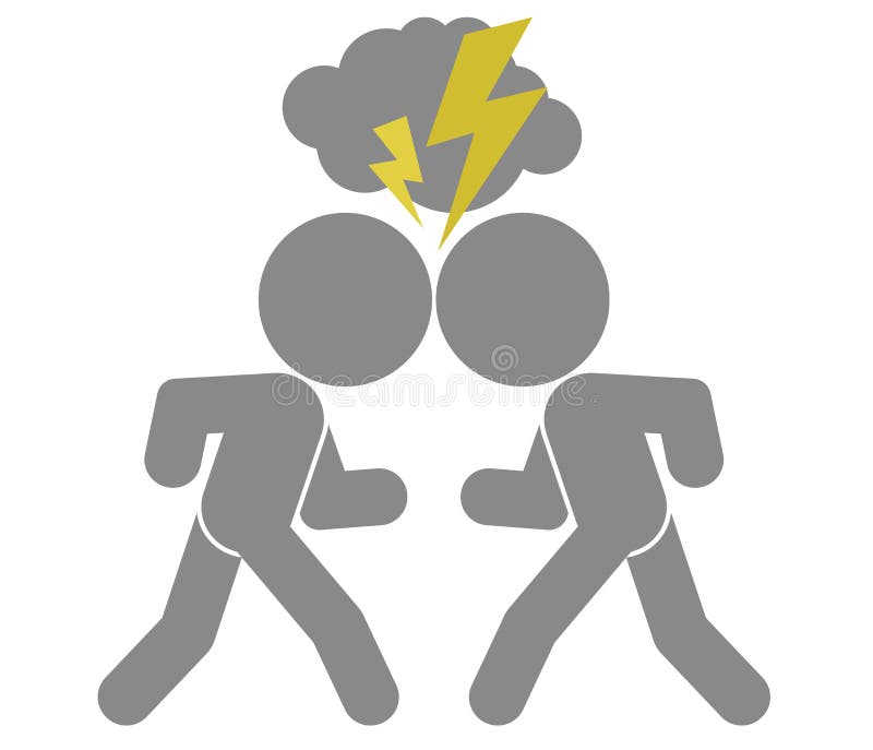 Schematic Image of Confrontation Stock Vector - Illustration of gray ...