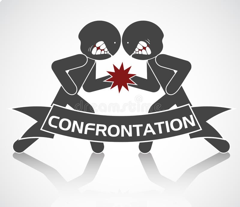 Schematic Image of Confrontation Stock Vector - Illustration of anger ...