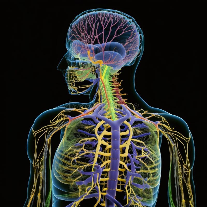 A Schematic Image of the Human Nervous System, Featuring the Brain ... A Schematic Image of the Human Nervous System, Featuring the Brain ...