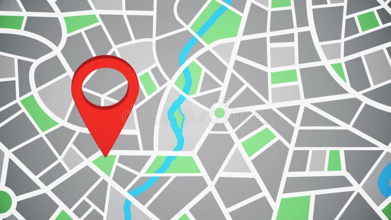 Geographical Location with a Pin Marker Stock Video - Video of ...