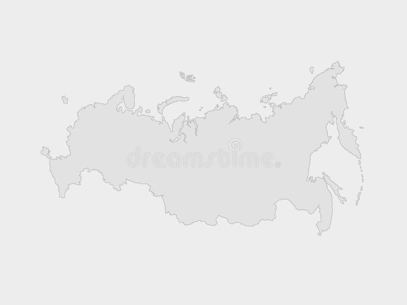 Schematic Map of Russia on a White Background Stock Illustration ...