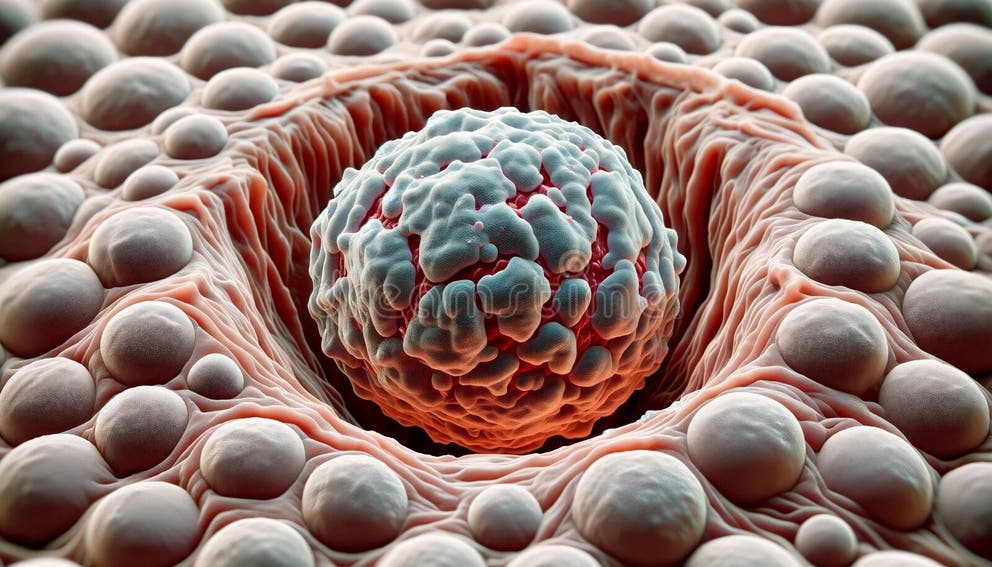 Schematic Representation of Cancer Cell Structure Generated by AI Stock ...