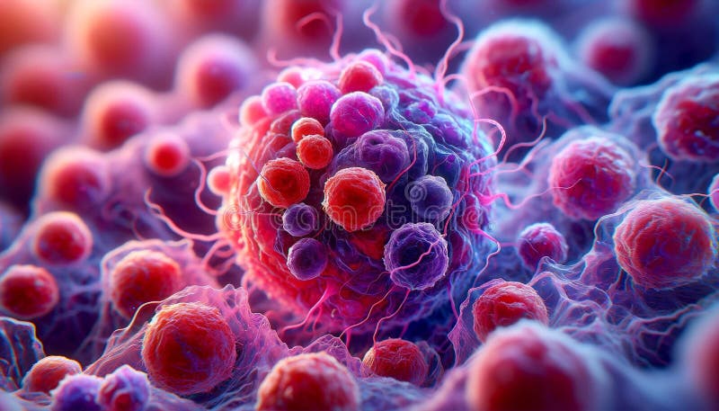 Schematic Representation of Cancer Cell Structure Generated by AI Stock ... Schematic Representation of Cancer Cell Structure Generated by AI Stock ...