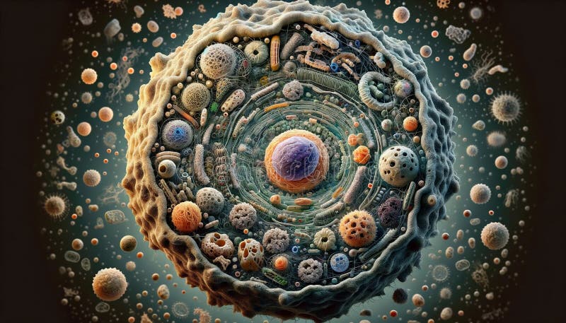 Schematic Representation of Cancer Cell Structure Generated by AI Stock ... Schematic Representation of Cancer Cell Structure Generated by AI Stock ...