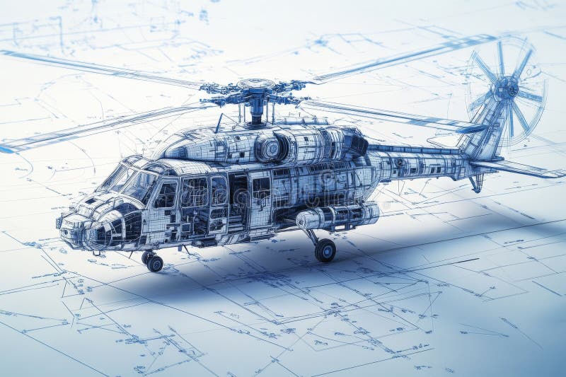 This Schematic Representation of a Helicopter Serves As a Prime Example ...