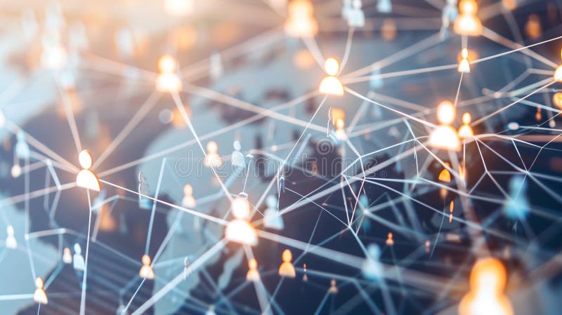 Schematic Representation of a Network of Interactions between People ...