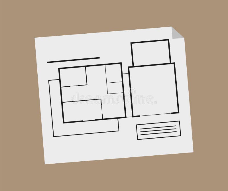Engineer Plan Scheme with Lines and Notices Vector Stock Vector ...