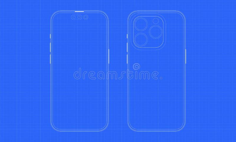 The Schematic Shows the Phone Stock Illustration - Illustration of ...