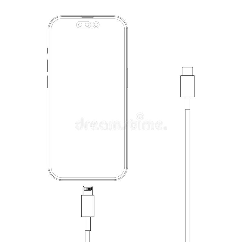 The Schematic Shows the Phone Stock Illustration - Illustration of ...