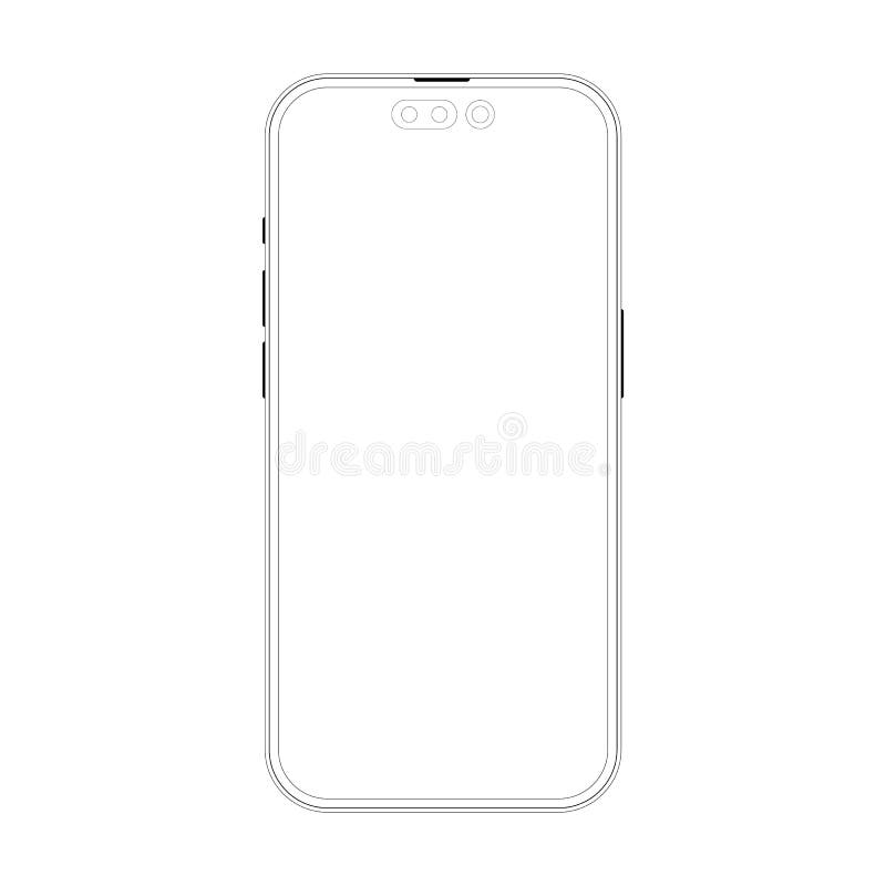 The Schematic Shows the Phone Stock Illustration - Illustration of ...