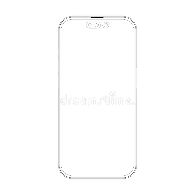 The Schematic Shows the Phone Stock Illustration - Illustration of ...