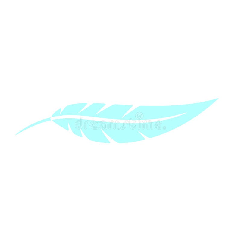 Schematic Simple Icon Feather. Silhouette and Stencil Stock ...