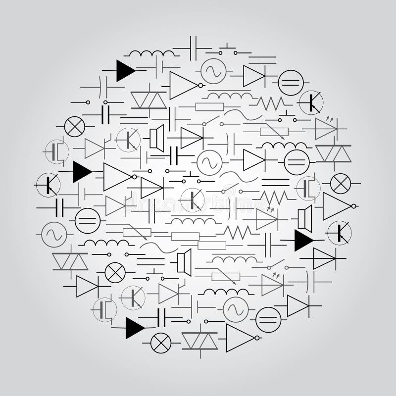 Schematic Symbols in Electrical Engineering Pattern Eps10 Stock Vector ... Schematic Symbols in Electrical Engineering Pattern Eps10 Stock Vector ...