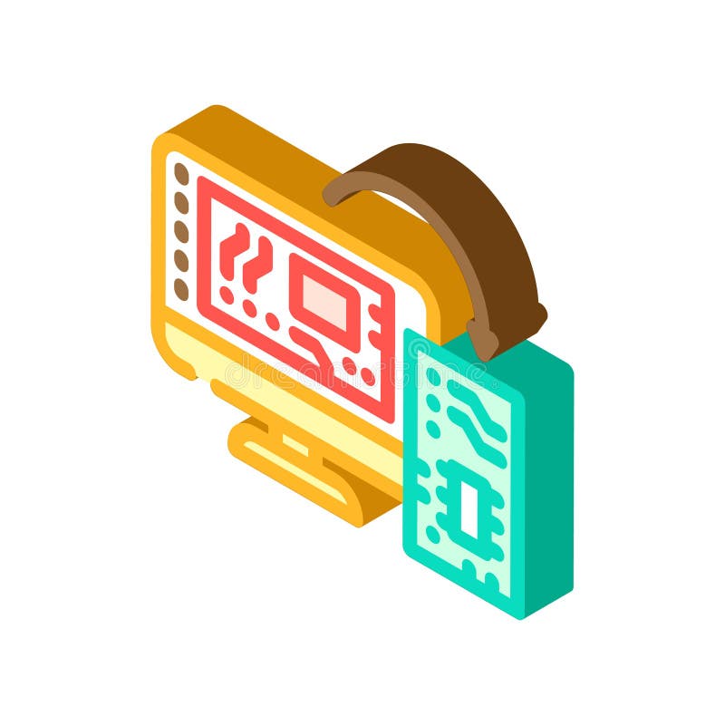 Schematics Physical Board Transition Isometric Icon Vector Illustration ...