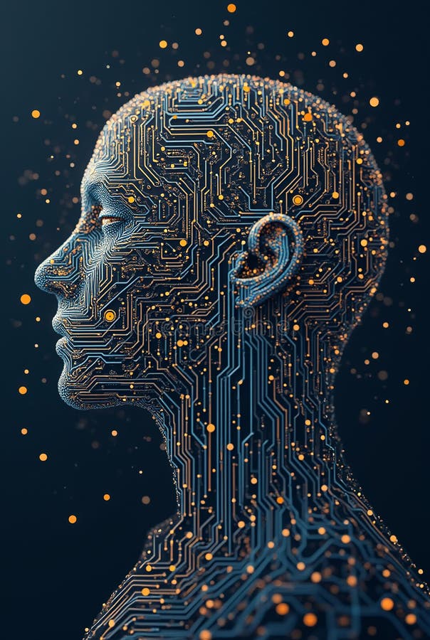 Scheme of the Artificial Intelligence of the Future Stock Illustration ...