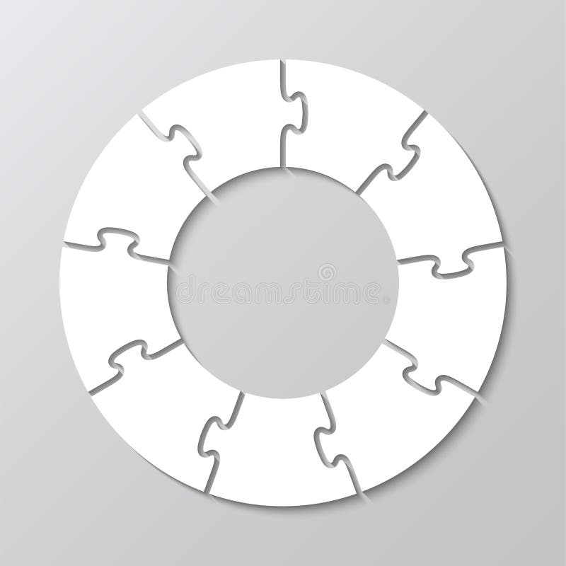 Scheme of Circular Thinking Game. Puzzle Grid in Circle. Jigsaw Dimple ...