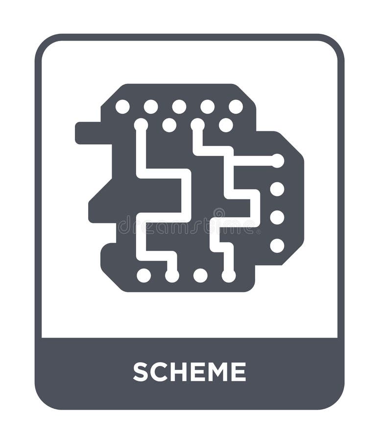Scheme Icon in Trendy Design Style. Scheme Icon Isolated on White ...