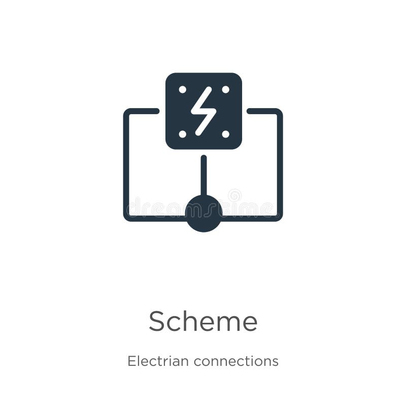 Scheme Icon Vector. Trendy Flat Scheme Icon From Electrian Connections ...