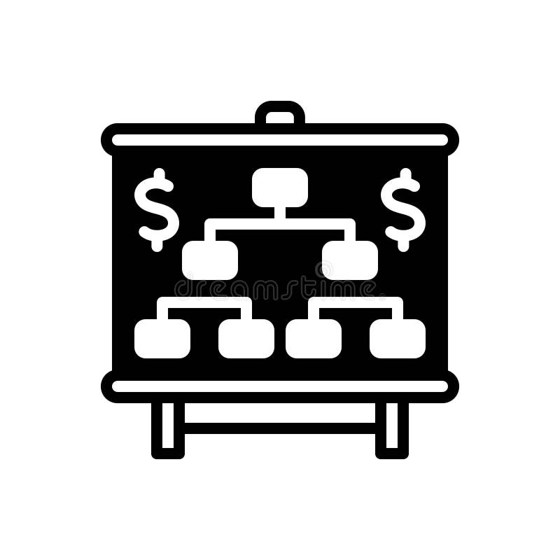 Black Solid Icon for Scheme, Workflow and Hierarchy Stock Vector ...