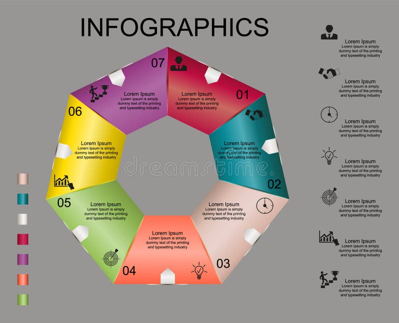 Scheme of the Process of Elements with the Help of Graphics Stock ...
