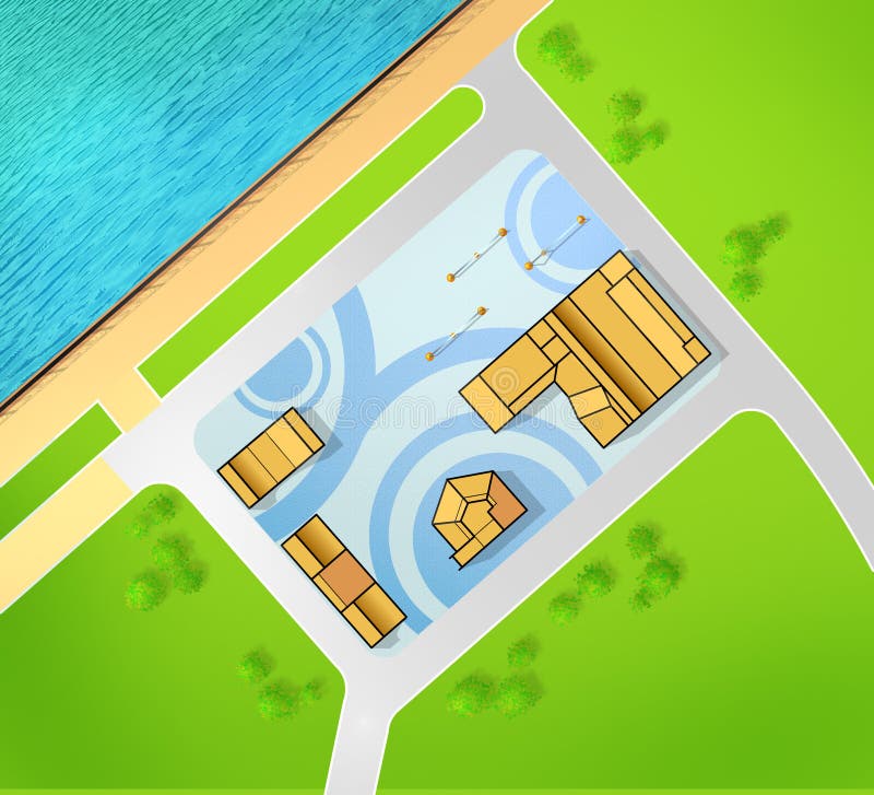 Scheme Of Recreational Area Stock Illustration - Illustration of ...