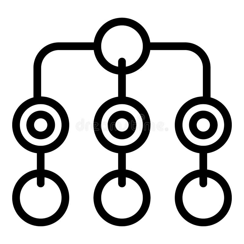 Scheme Search Engine Icon, Outline Style Stock Vector - Illustration of ...