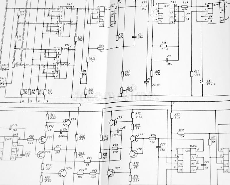 Electrical schemes stock photo. Image of print, engineering - 3130266