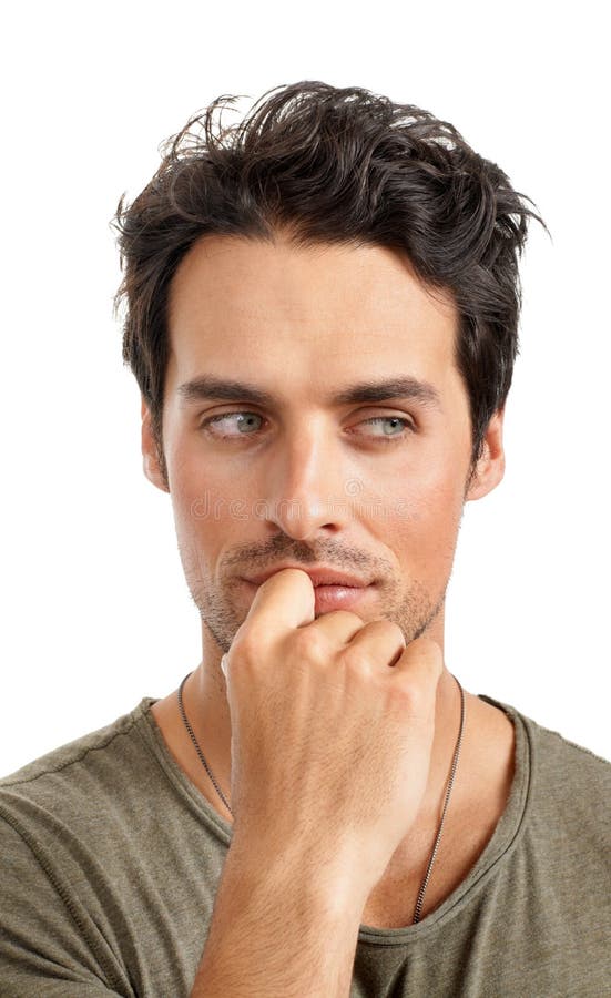 Scheming about Something. a Handsome Young Man Looking Pensive. Stock ... Scheming about Something. a Handsome Young Man Looking Pensive. Stock ...