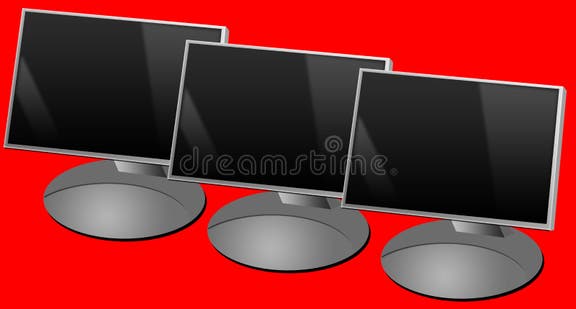 Schermi di computer illustrazione di stock. Illustrazione di nero ...