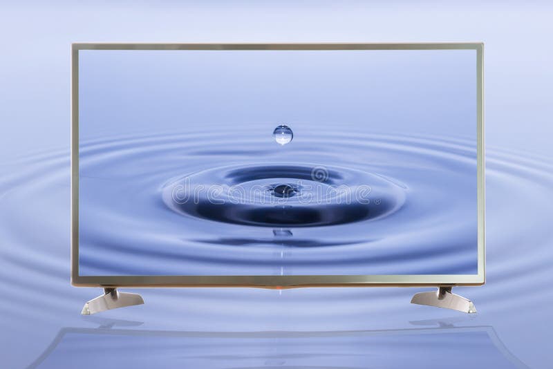 Schermo in Bianco Della TV Con Il Percorso Di Ritaglio Fotografia Stock ...