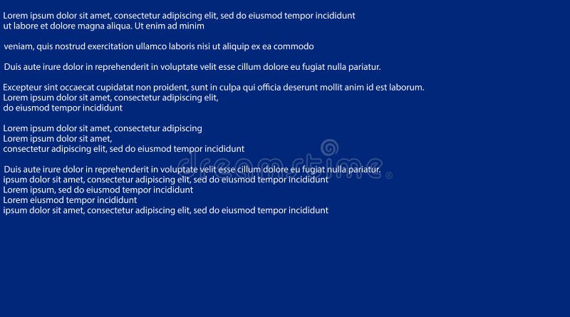 Schermo blu della morte, illustrazione di stock. Illustrazione di ...